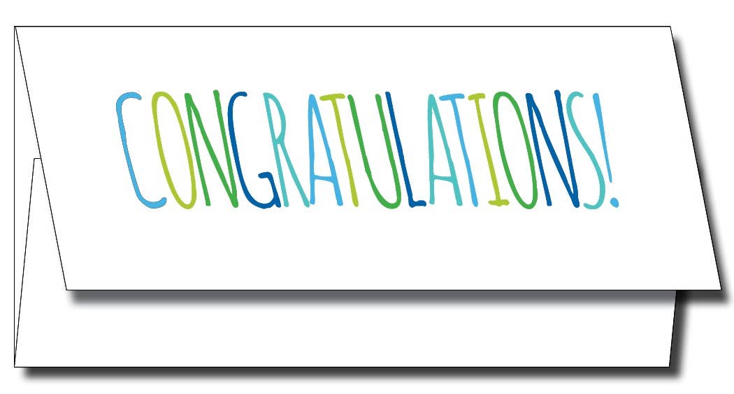 Congratulations Card - Turquoise – Shade Tree Greetings