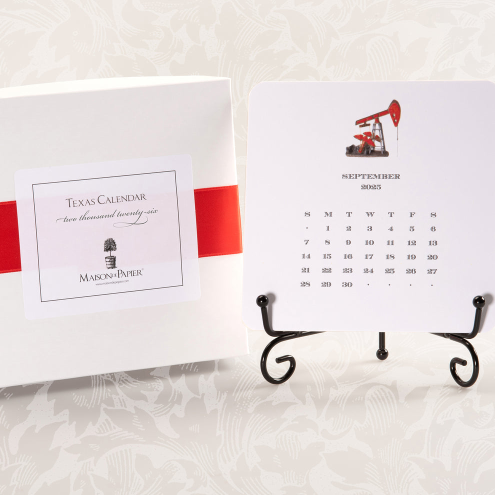 2026 Texas Calendar with Easel – Shade Tree Greetings