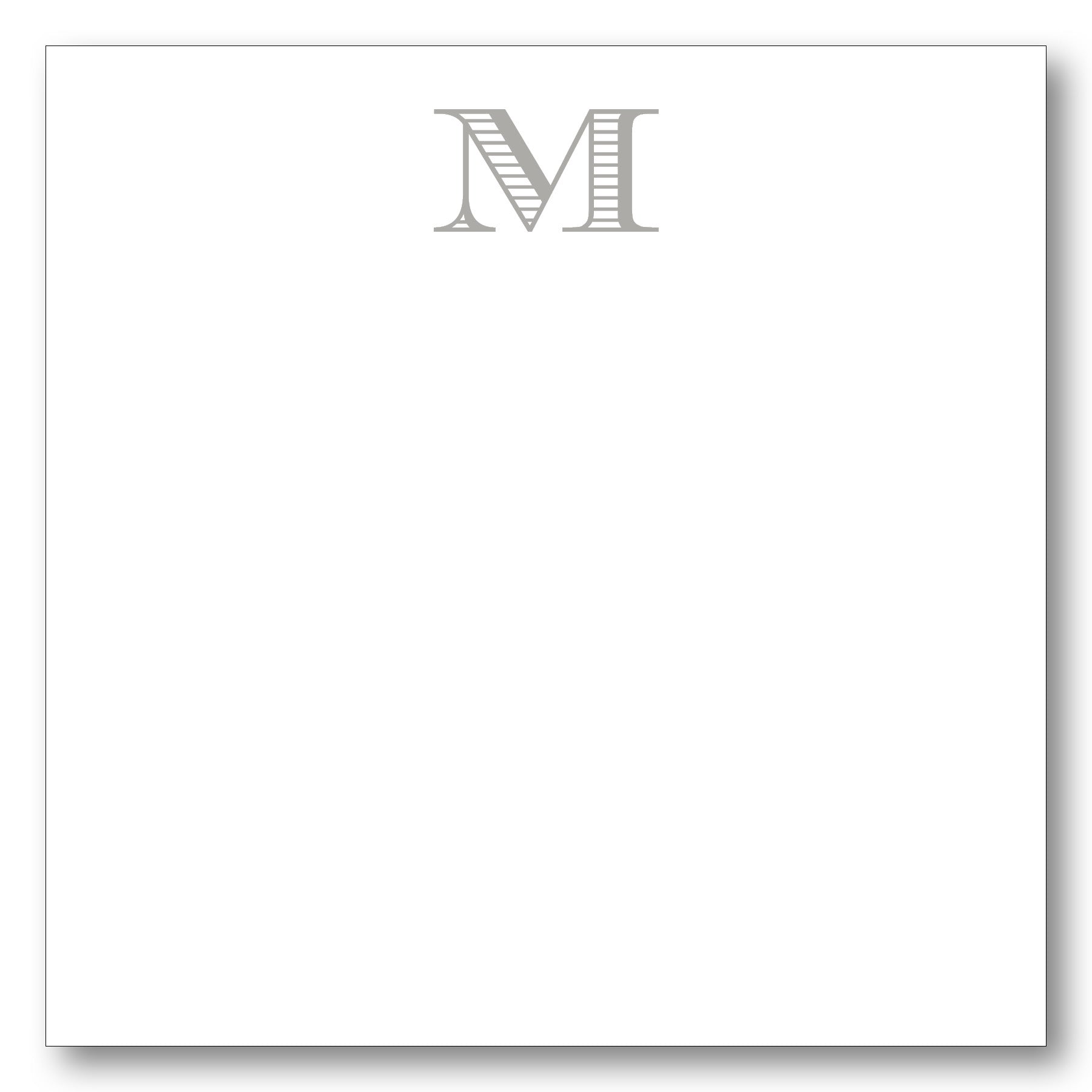 M Block Grey Note Block – Shade Tree Greetings