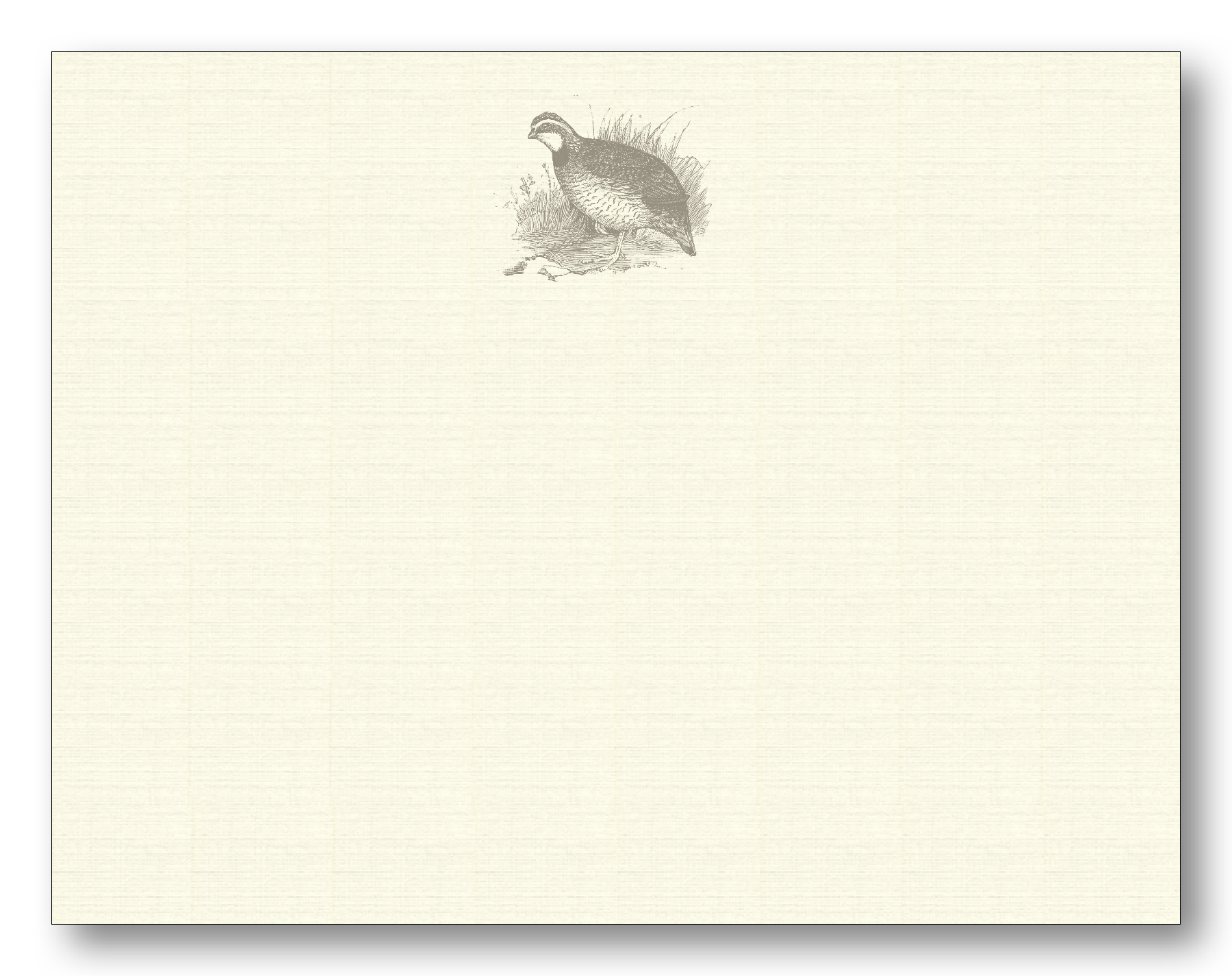 Quail Note Card – Shade Tree Greetings
